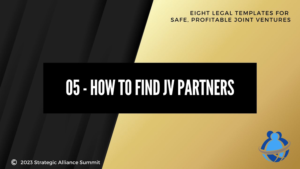 sas video 05 how do find jv partners - YouTube