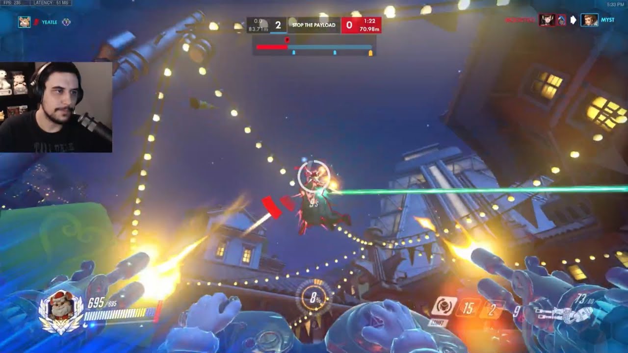 YEATLE IQ 200 HAMMOND OVERWATCH GAMEPLAY SEASON 32 TOP 500 - YouTube