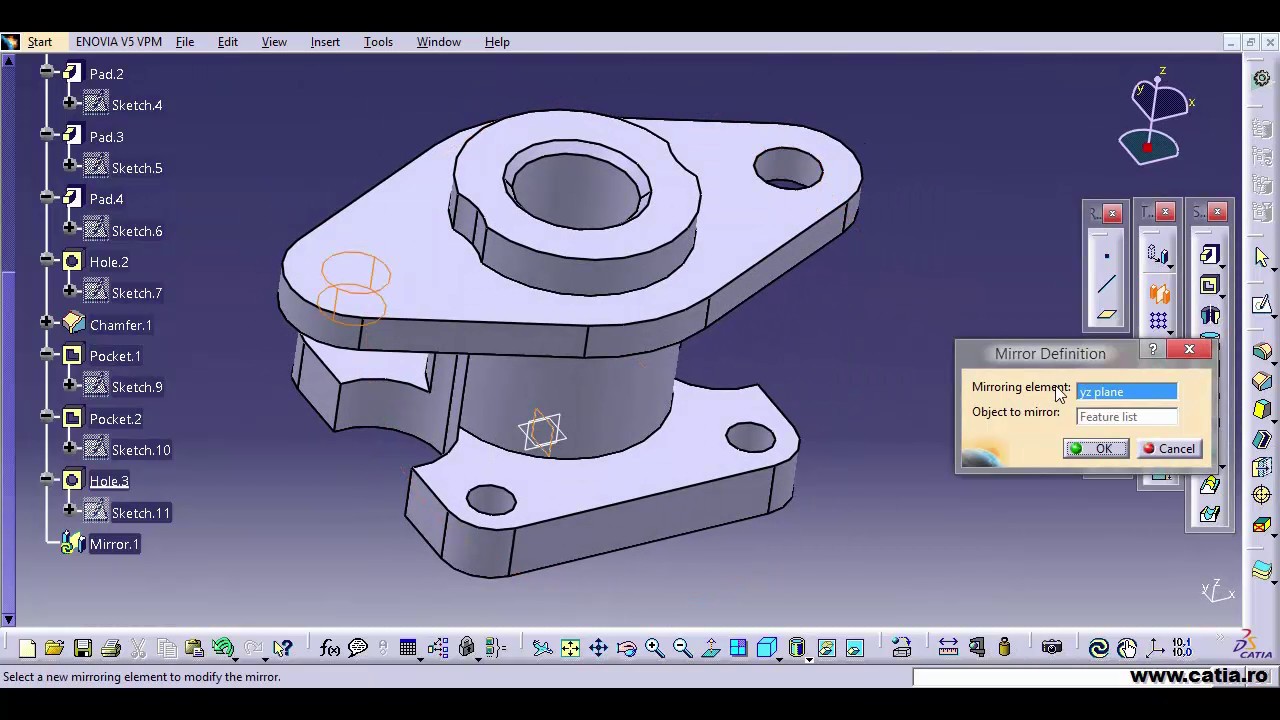 Proiectare asistata Catia V5 - tutorial 3 - YouTube