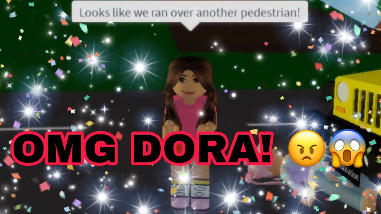 Dora runs over a PEDESTRIAN 🚶‍♀️ Roblox meme #shorts - YouTube