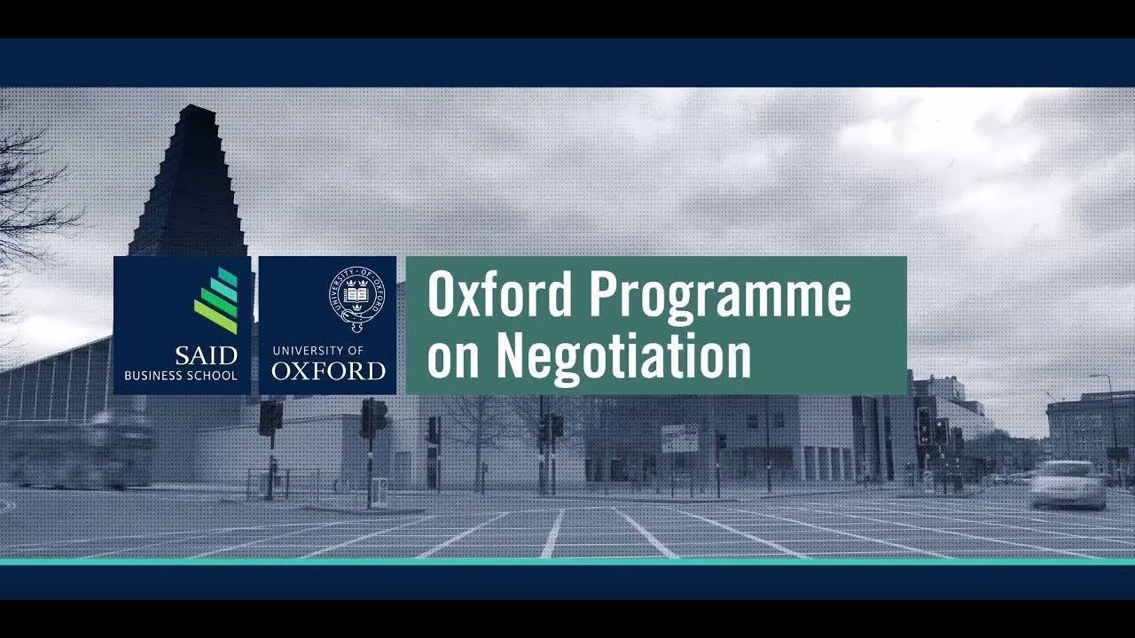 Key highlights from the week: Oxford Programme on Negotiation - YouTube