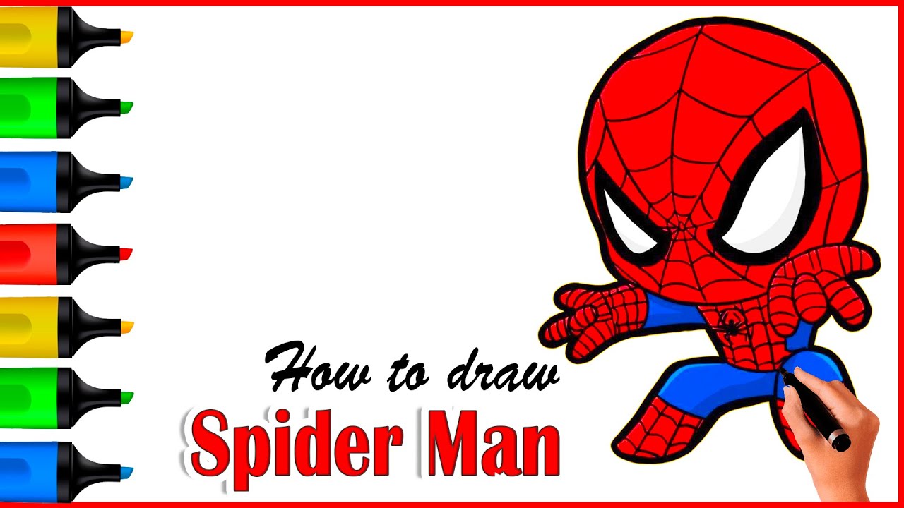 How to draw Spider Man Easy. Step By Step Tutorial #drowing #spiderman ...