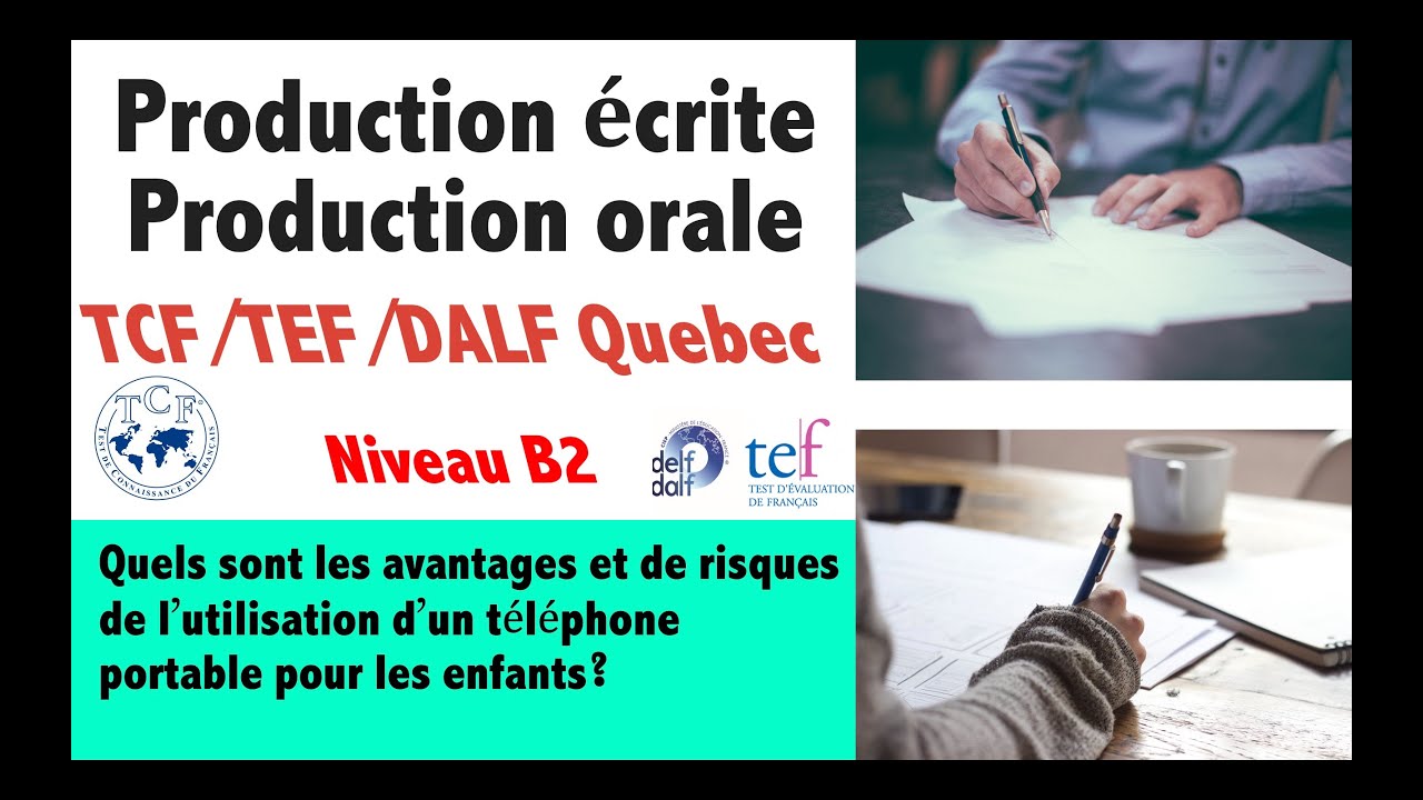 TCF TEF Production Orale/écrite-Level B2 -les avantages et risques de l ...