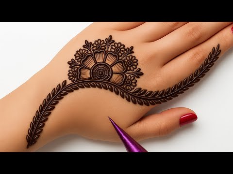 Elegant Back Hand Mehndi Design | Simple & Stunning Henna Art