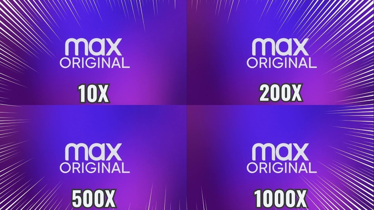 Max Original Intro Logo Getting Faster - YouTube