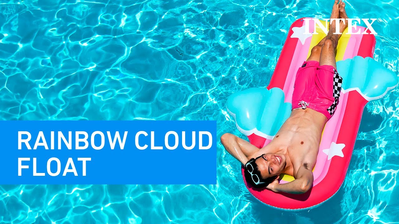 Colchoneta hinchable Rainbow Cloud Float | INTEX - YouTube