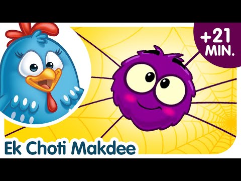 Hindi Nursery Rhymes | Itsy Bitsy Spider🕷️ | नन्ही मकड़ी | Lottie Dottie Murgi