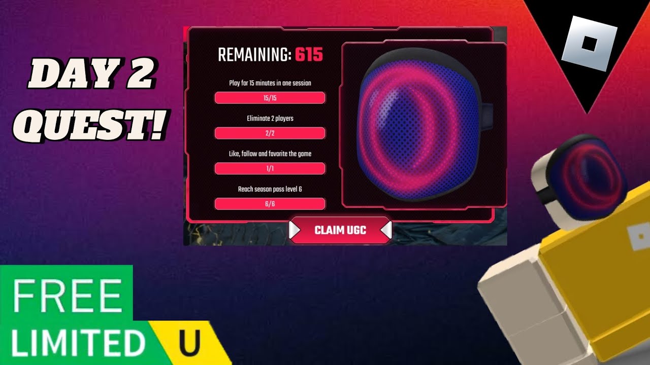 [FREE UGC EVENT] | [DAY 2 QUEST] How to complete Day 2 Quest and get ...