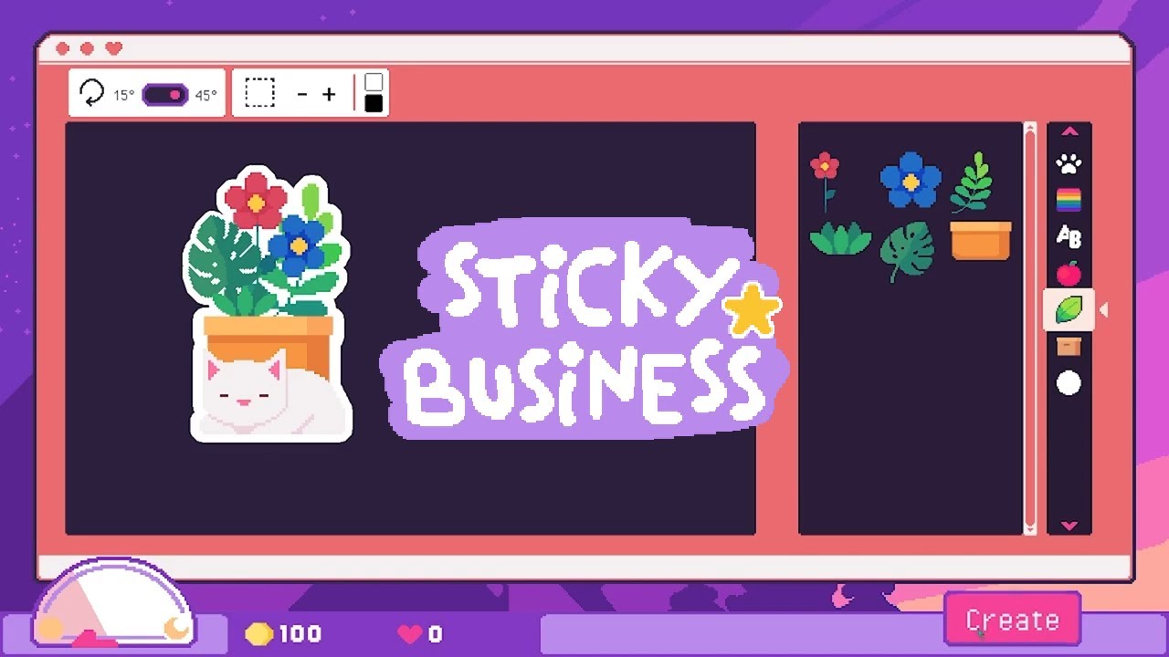 Cute Sticker Shop Game | Sticky Business Gameplay (No commentary) - YouTube