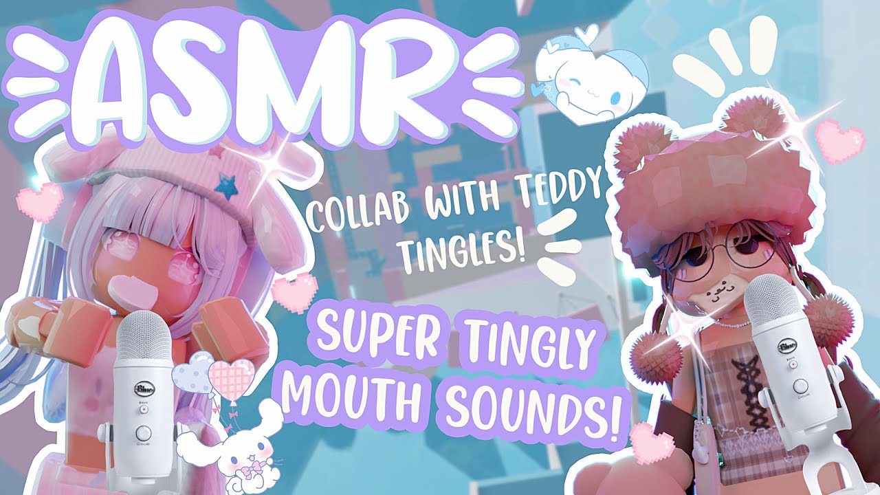 ROBLOX ASMR🌸 COLLAB WITH @teddiebeariiasmr !!! playing sanrio tower ...