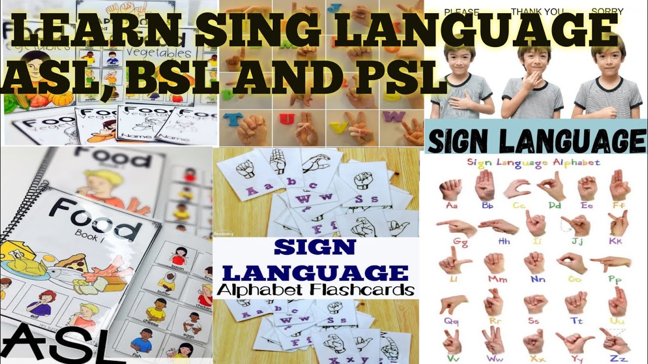 Learn Sing language ASL, BSL and PSL - YouTube