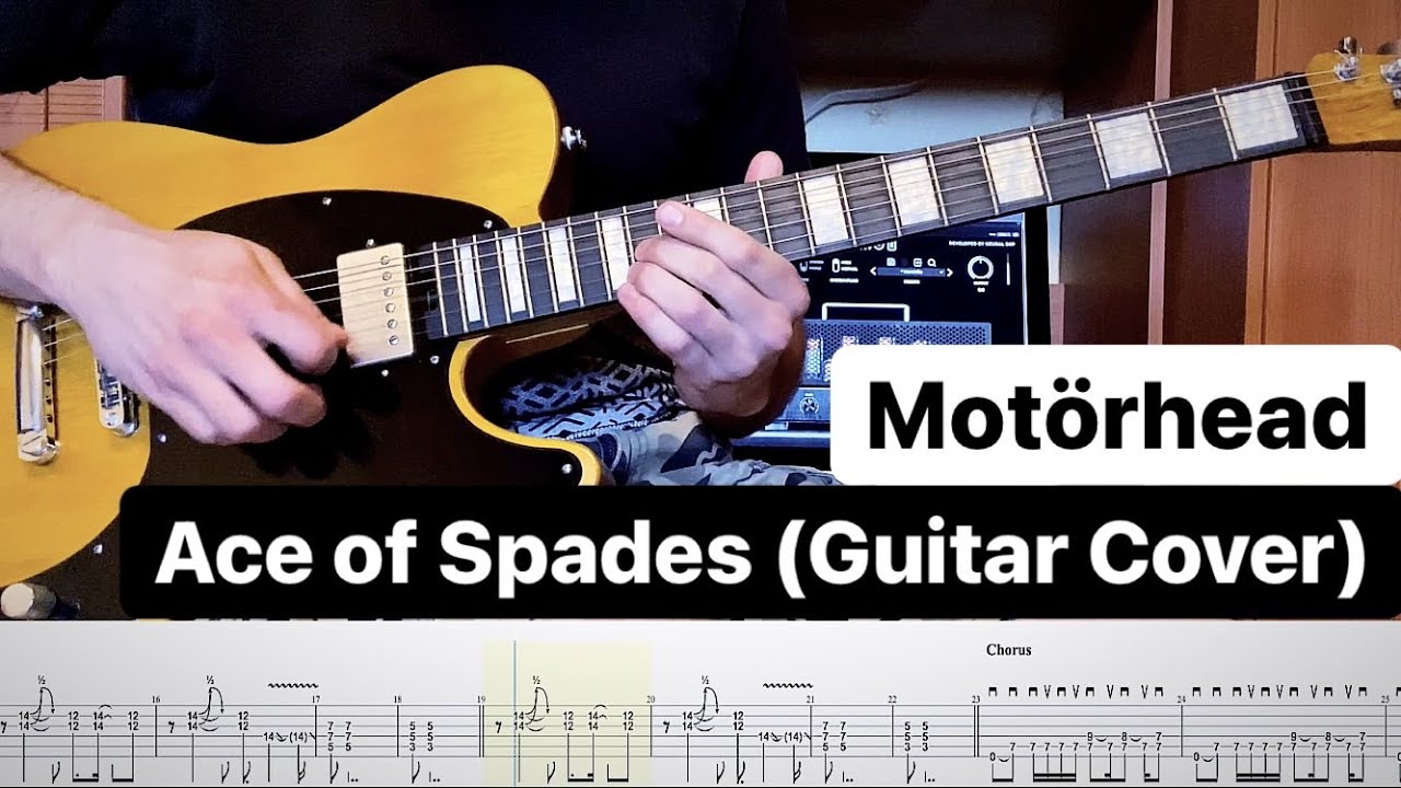 Motörhead - Ace Of Spades ⎪Full Guitar Cover With Solo⎪TAB - YouTube