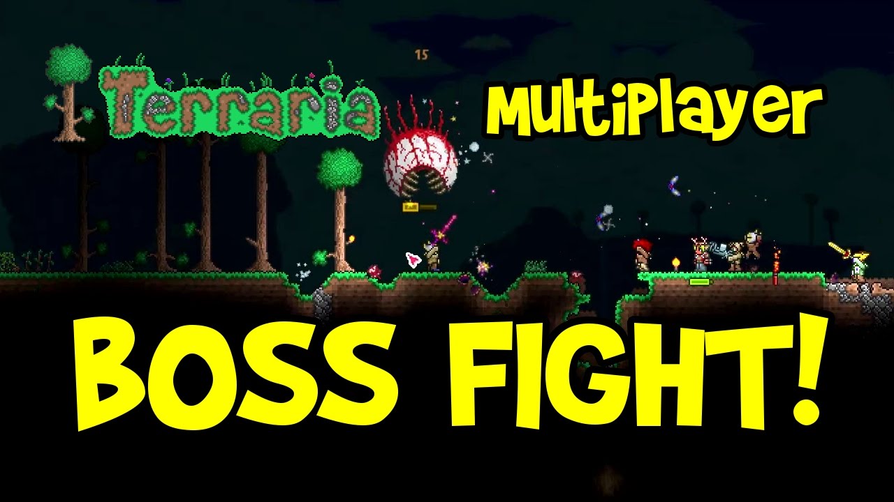 BOSS FIGHT! Terraria Multiplayer Let's Play Part 1 Ep 7 (PC 1.3 ...