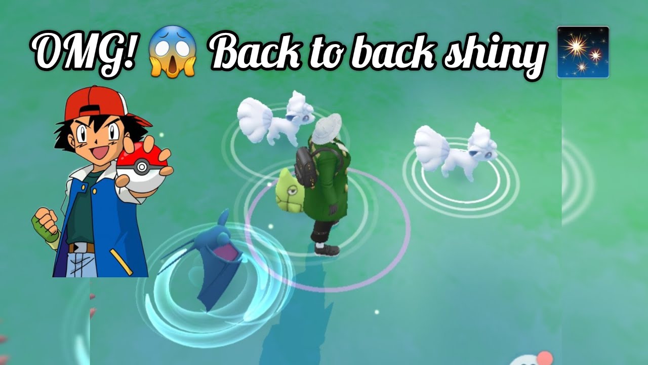 😱 I caught back to back shiny alolan vulpix in Pokemon GO @PokéAsh89 ...