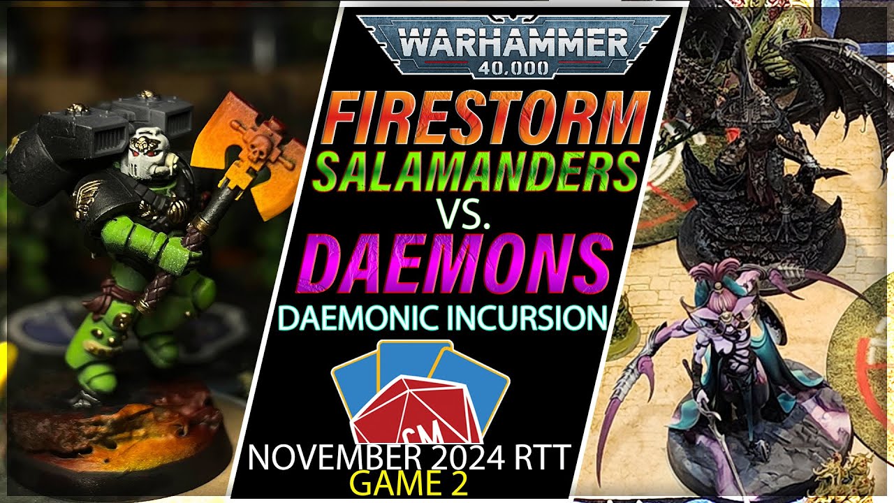 Salamanders (Firestorm) vs. Daemons | Warhammer 40k | Collectormania ...