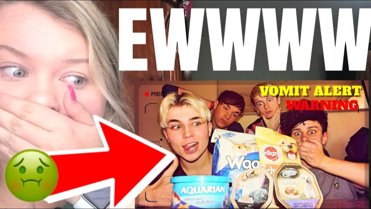 OMG SO DISGUSTING!! ROADTRIPTV “EATING PET FOOD CHALLENGE” **REACTION ...