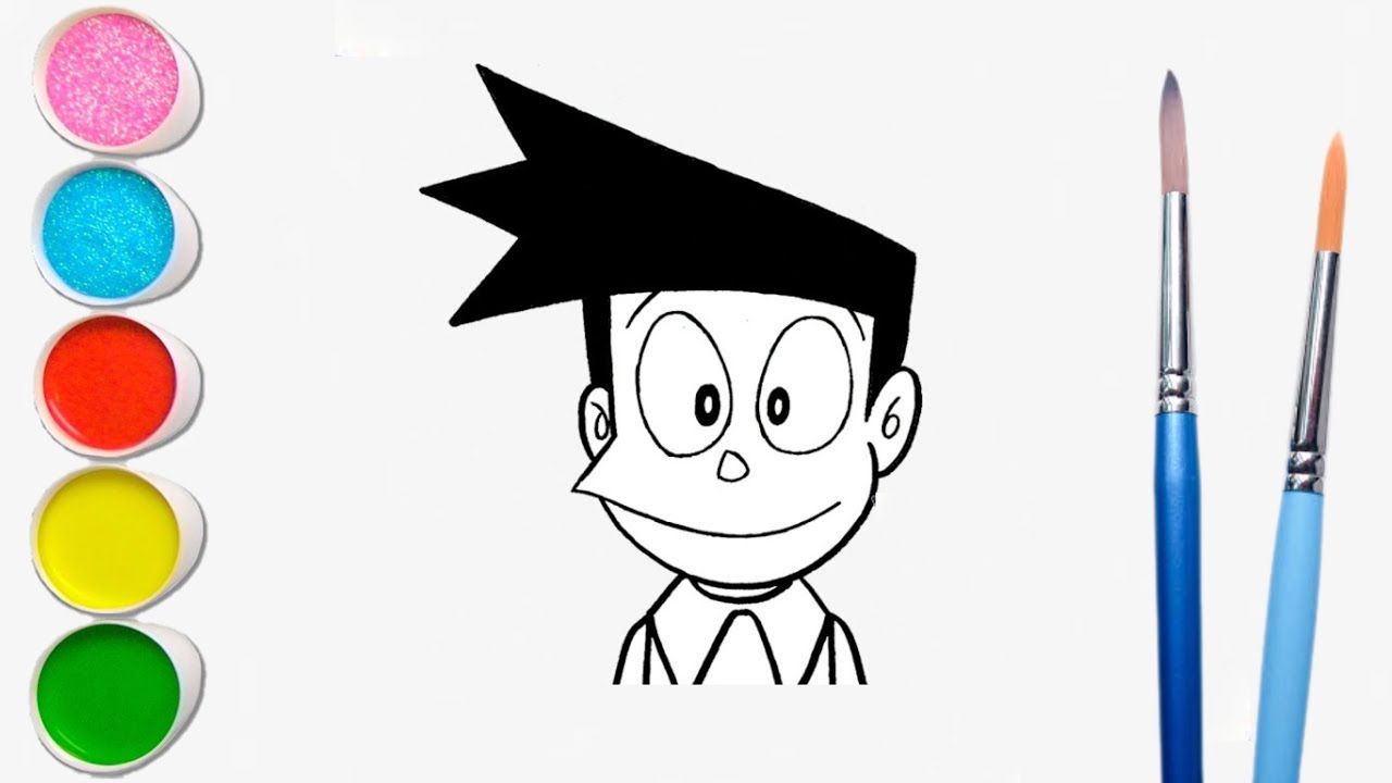 Easy cartoon drawing | how to draw suneo from doraemon step-by-step ...