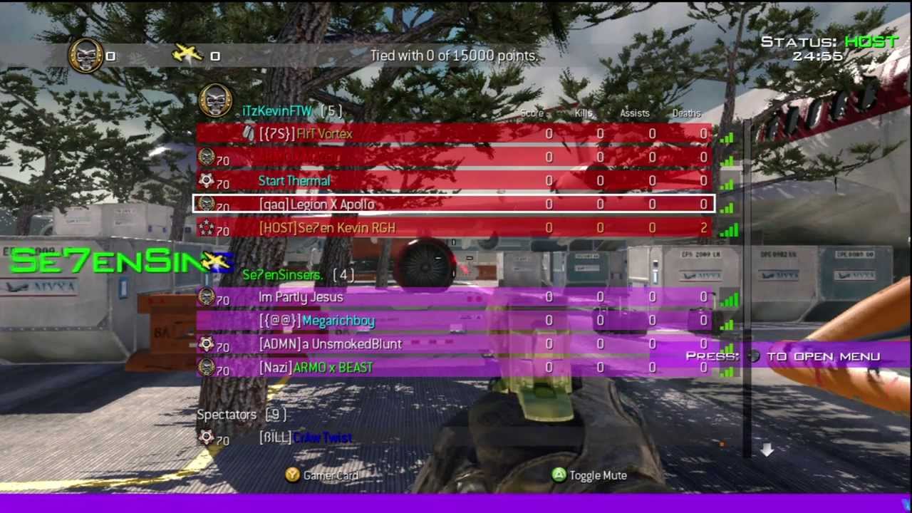 MW2 Challenge Lobby HOST's P.O.V. Se7enSins Mod Menu - YouTube
