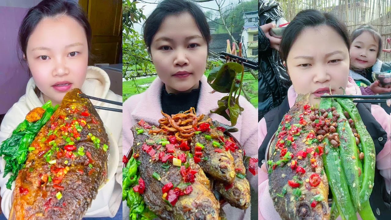 Let's Eat With Jin Satisfying With Braised Fish Rural home-cooked meals ...