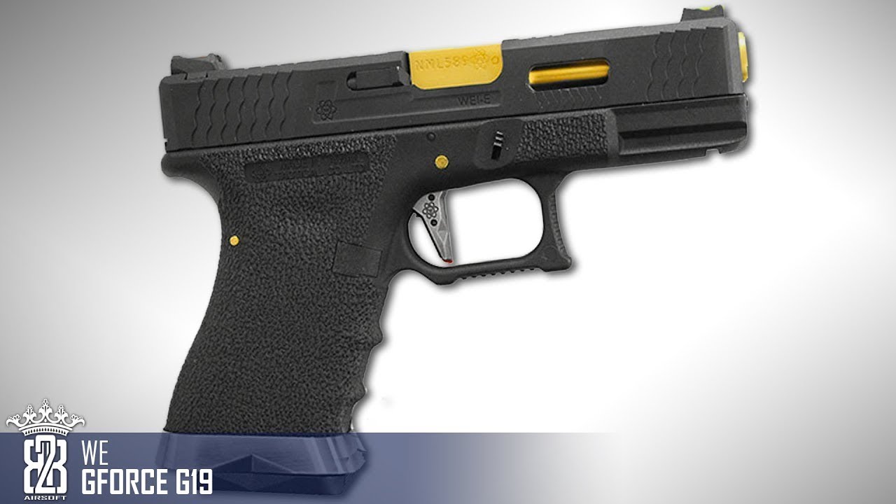WE GForce G19 Airsoft Review Salient Arms ATEI Glock [Eng Sub] - YouTube