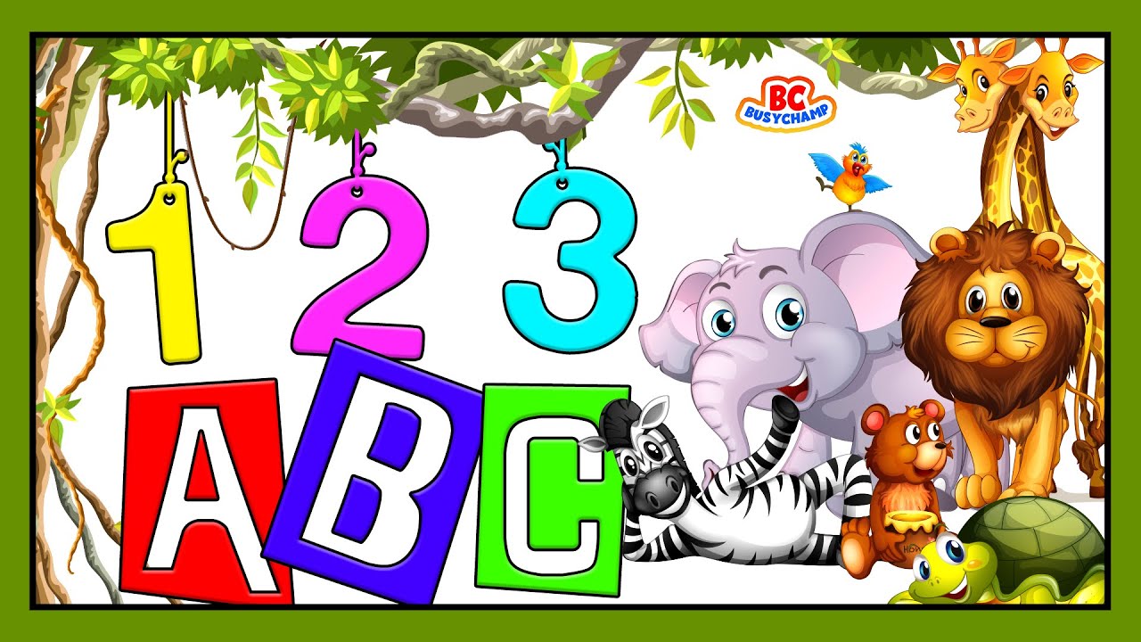 ABC And 123 Learning Videos | Learn The ABC And 123 With animals Name ...