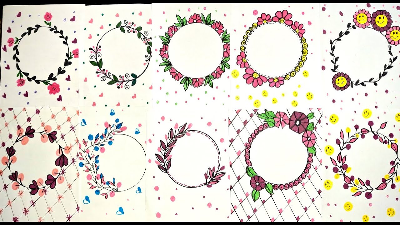 Circle Border Designs /Project Work Designs |Assignment Front Page ...