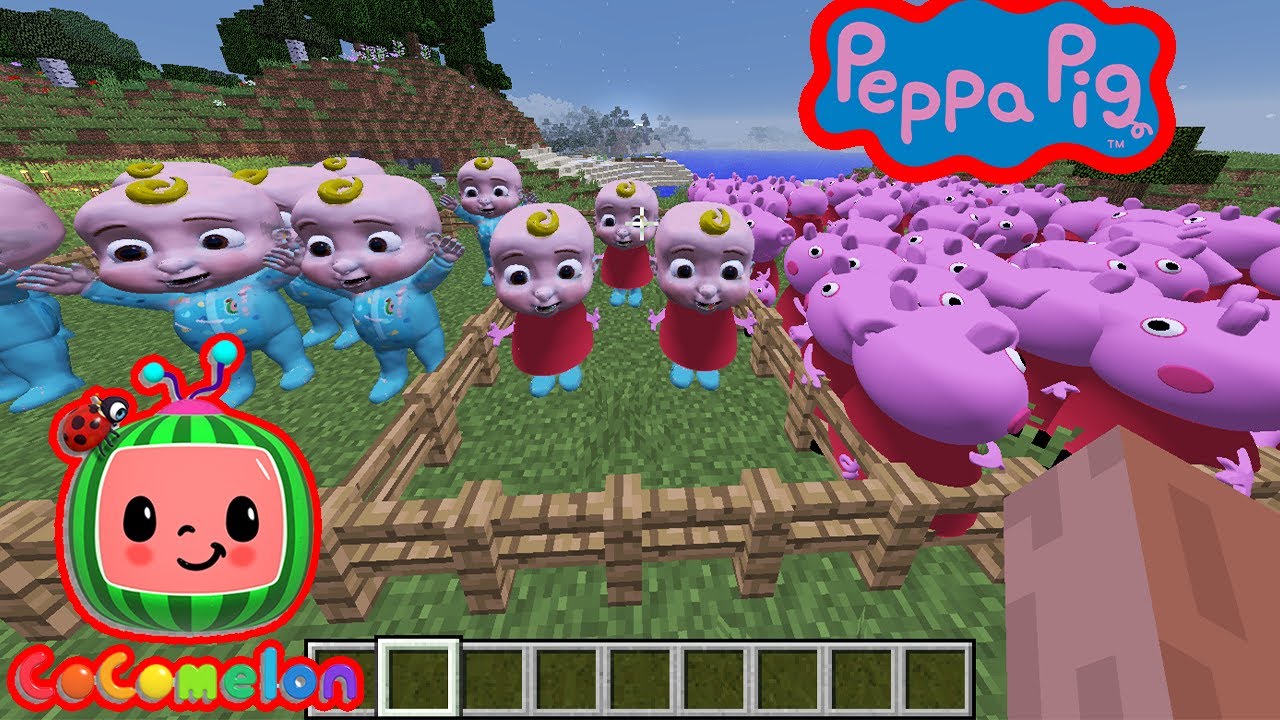 1000 Cocomelon vs 1000 Peppa Pig in MINECRAFT Who Will Win !? - YouTube