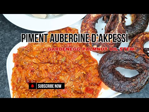 Mon Piment d'akpessi:recette n°4 🇨🇮/GARDENEGG stew with palmnut oil ...
