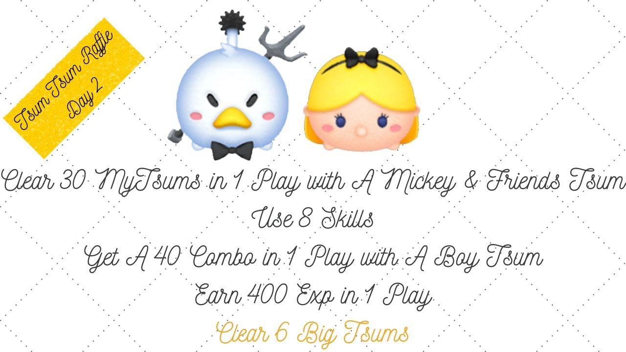 Disney Tsum Tsum Raffle December 2023 - Day 2 - Ninja Donald & Alice ...