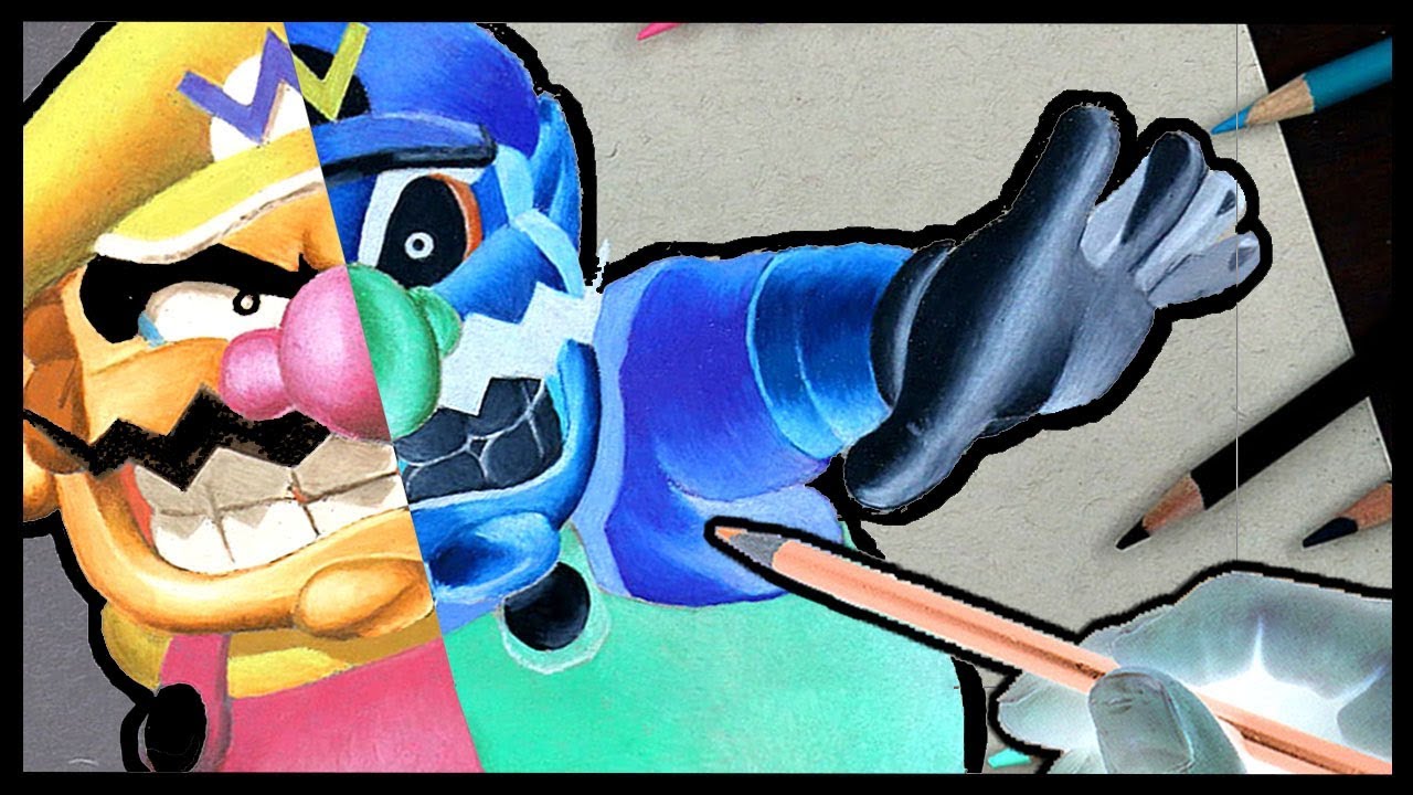 How to Draw WARIO - Inverted Drawing - YouTube