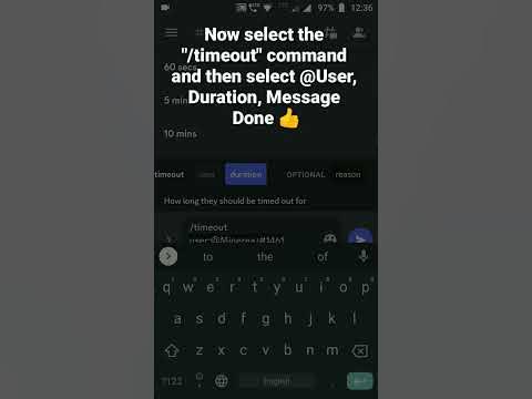 How to use Built-in slash for / timeout Command in Discord Mobile #roduz #discord #howto #how # ...
