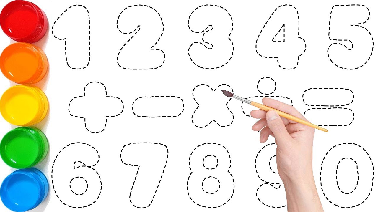 Learn How to Daw and Paint Numbers 123 for Kids | Easy Drawing 123 1 to ...