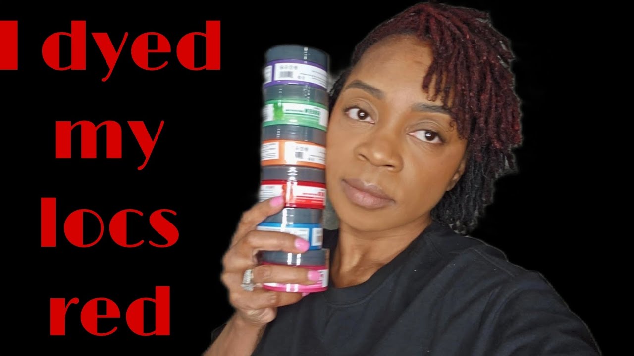 I DYED MY LOCS RED ( TRYING COLOR WAX FOR TH FIRST TIME ️ - YouTube