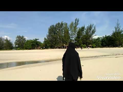 Pertama kali pake cadar kepantai