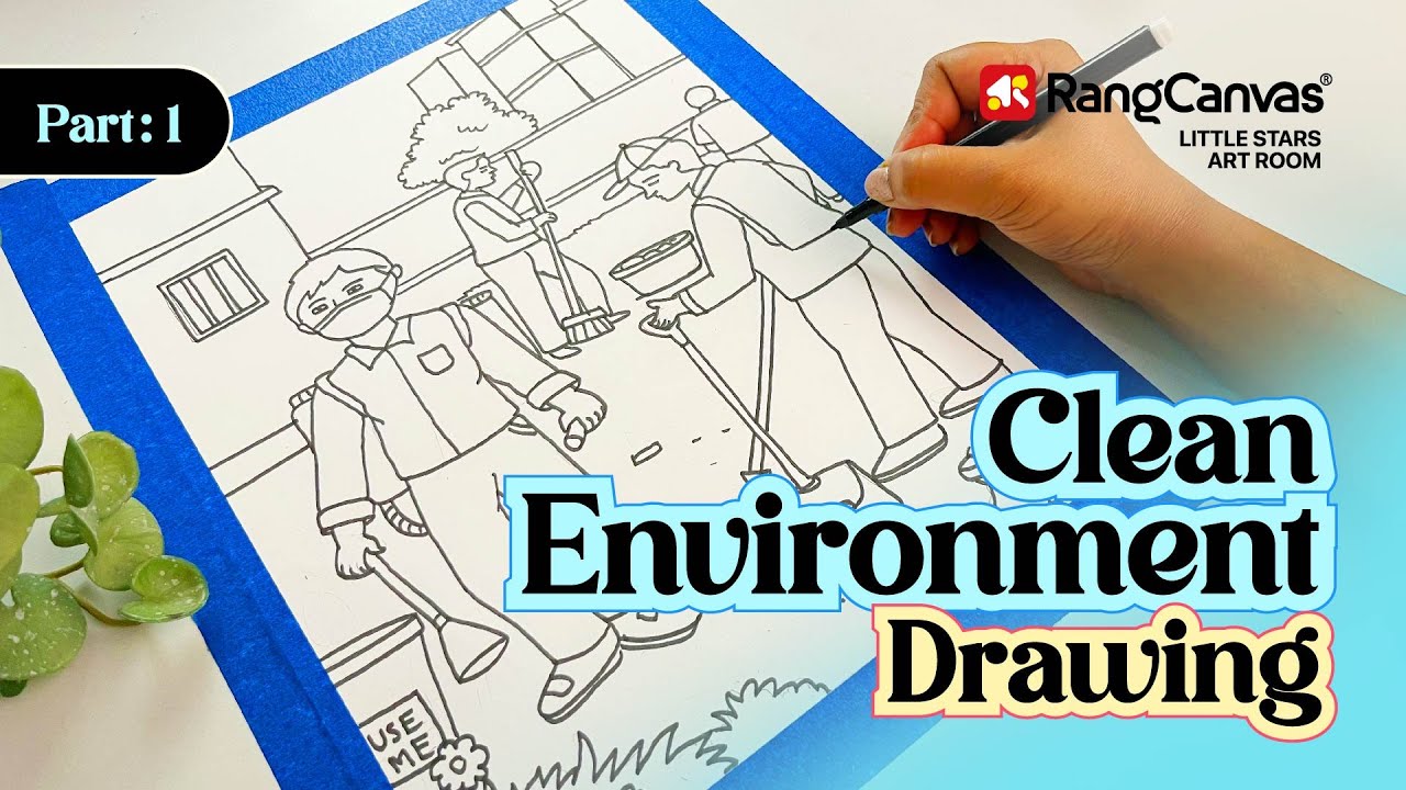 Clean and green environment drawing | Clean your environment drawing ...