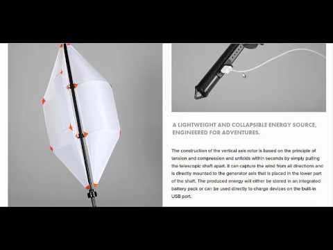 Portable, Folding Wind Power Generator - YouTube