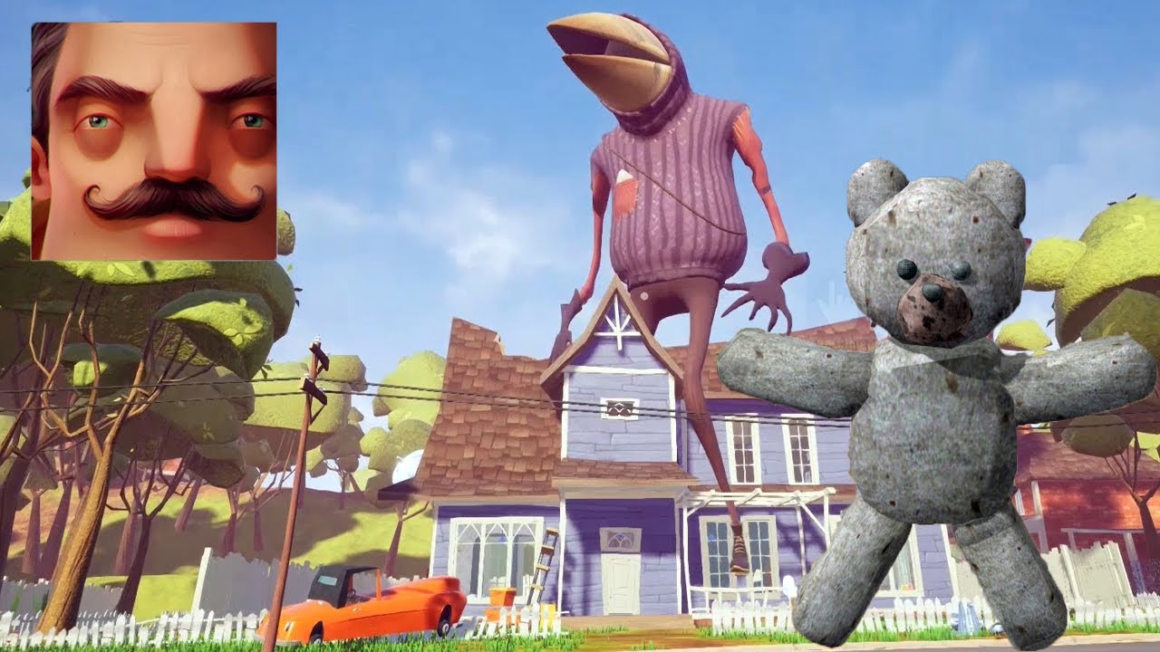 Hello Neighbor - New Neighbor Granny Teddy Bear Act 2 Hole Gameplay ...