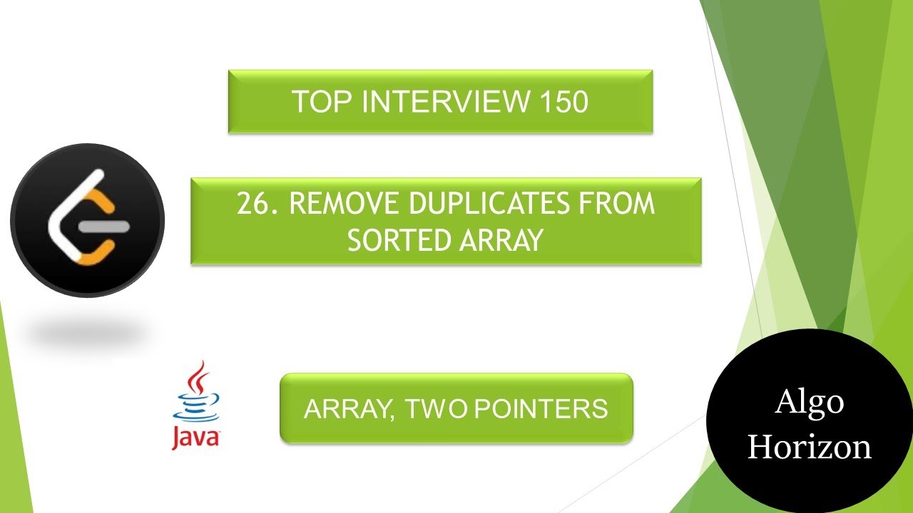 Leetcode 26 Remove Duplicates From Sorted Array Top Interview 150 6499