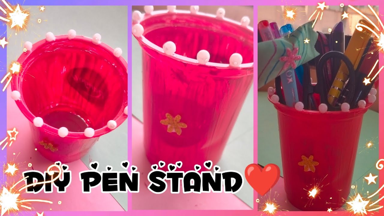 DIY PEN STAND / HOW TO MAKE PEN STAND#AAAW - YouTube