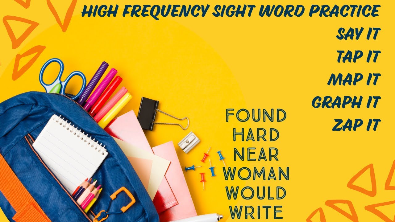 Say It Tap It Map It Graph It Zap It High Frequency Sight Word Practice ...
