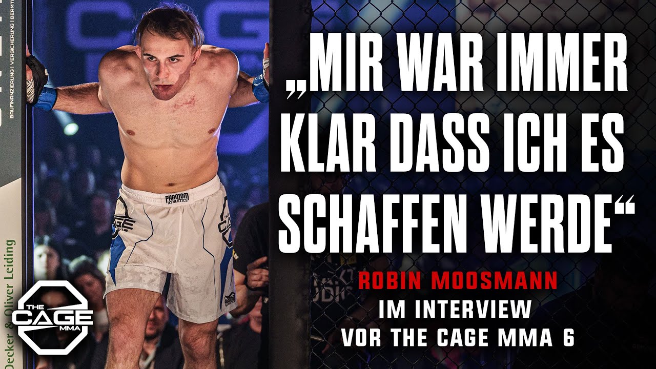 ROBIN MOOSMANN im Interview vor THE CAGE MMA 6 am 30.11.2024 in ...