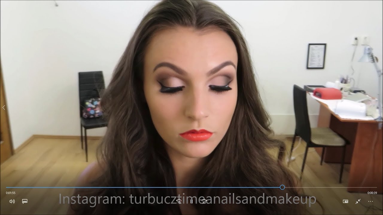 Aqua makeup with natural colors - Step by step tutorial - YouTube