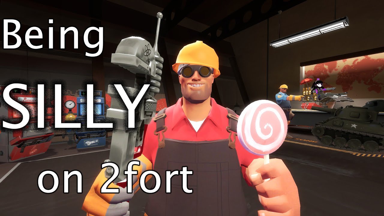 being silly haha in tf2 2fort intel - YouTube