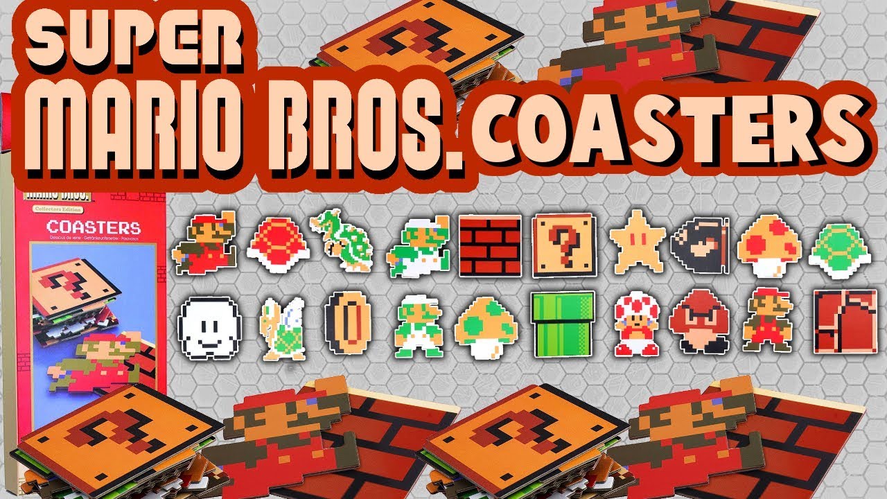 Super Mario Bros Coasters Unboxing & Review - 20 Coasters for Cheap ...