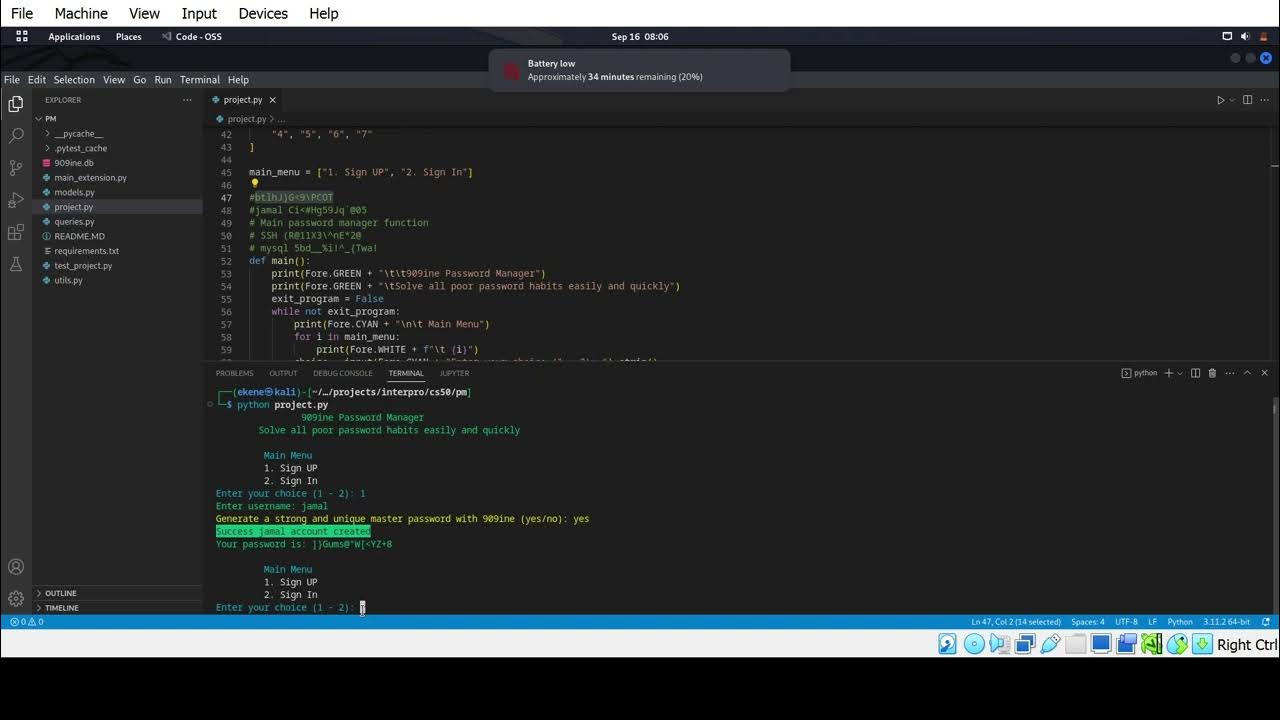 CS50P Final Project | Command-line Password Manager - YouTube