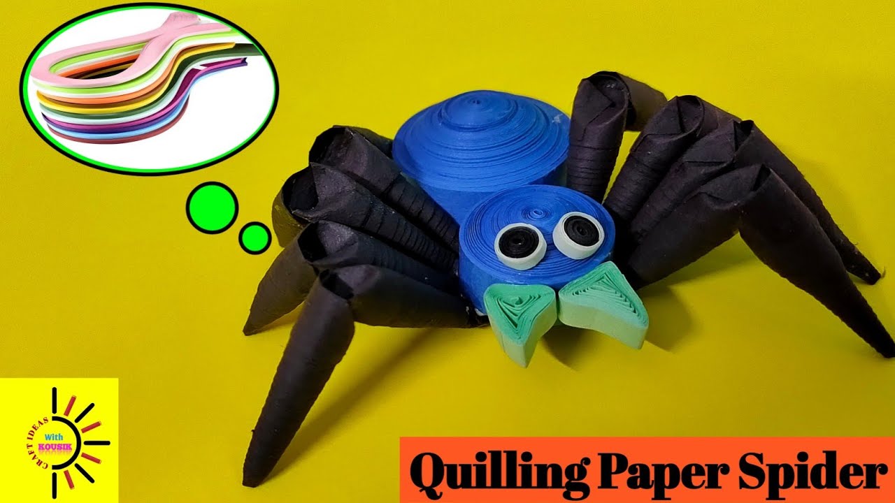 How To make Spider From Quilling Paper ||Quilling Paper Crafts ||Craft ...