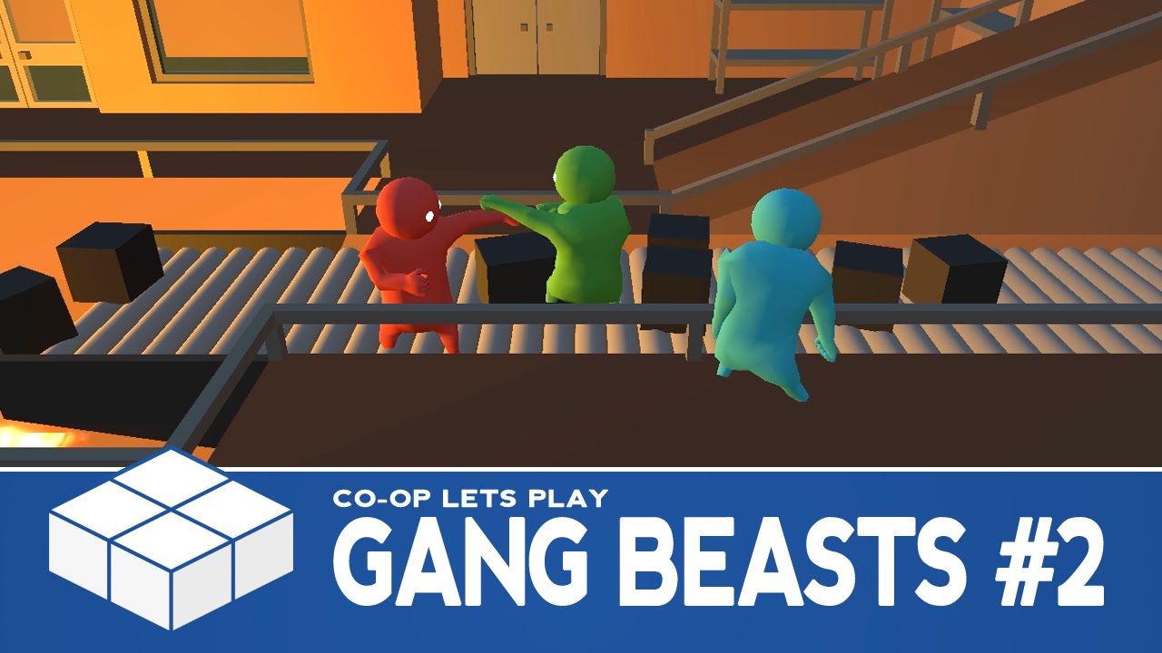 Gang Beasts #2 - Trucks and Incinerator - 3 Player Co-Op Gameplay - YouTube