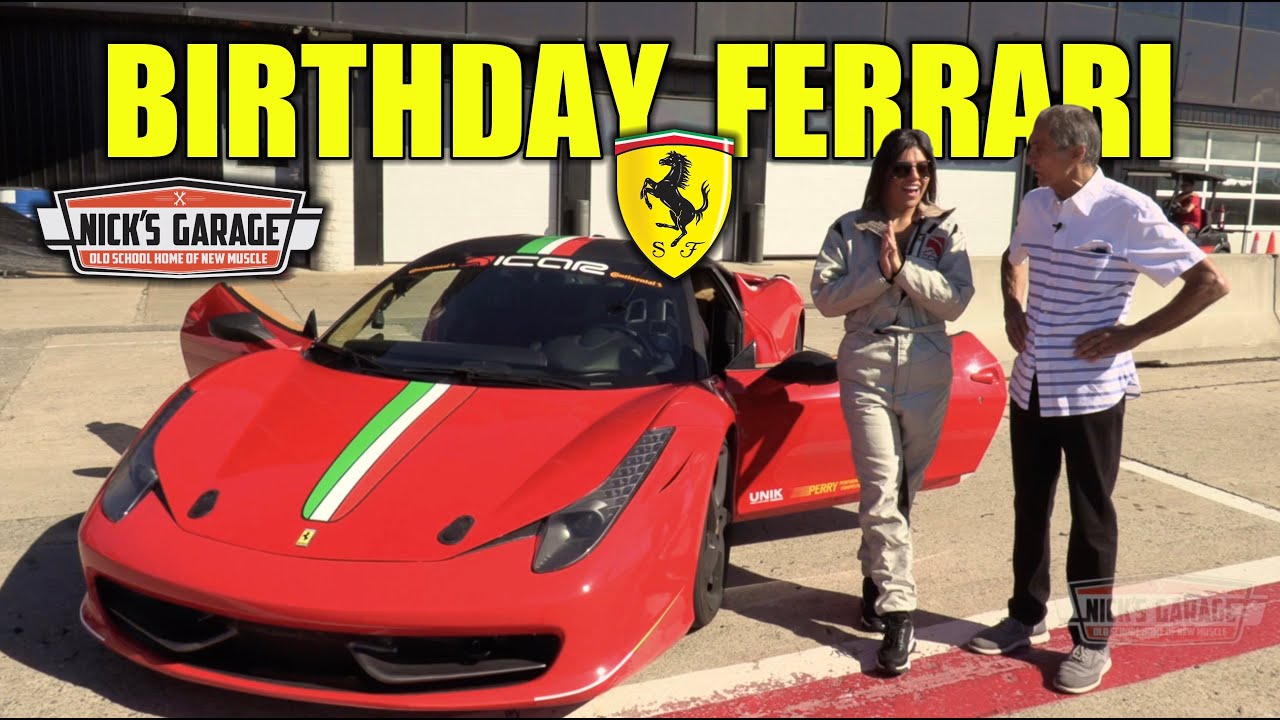 A Ferrari For Her Birthday - Nick's Daughter ON THE TRACK - YouTube