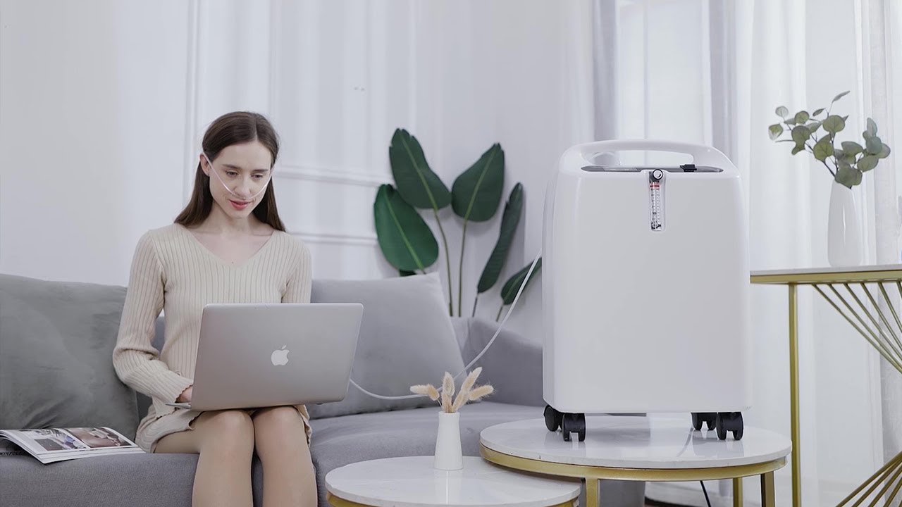 How to set up oxygen concentrator with humidifier? - YouTube