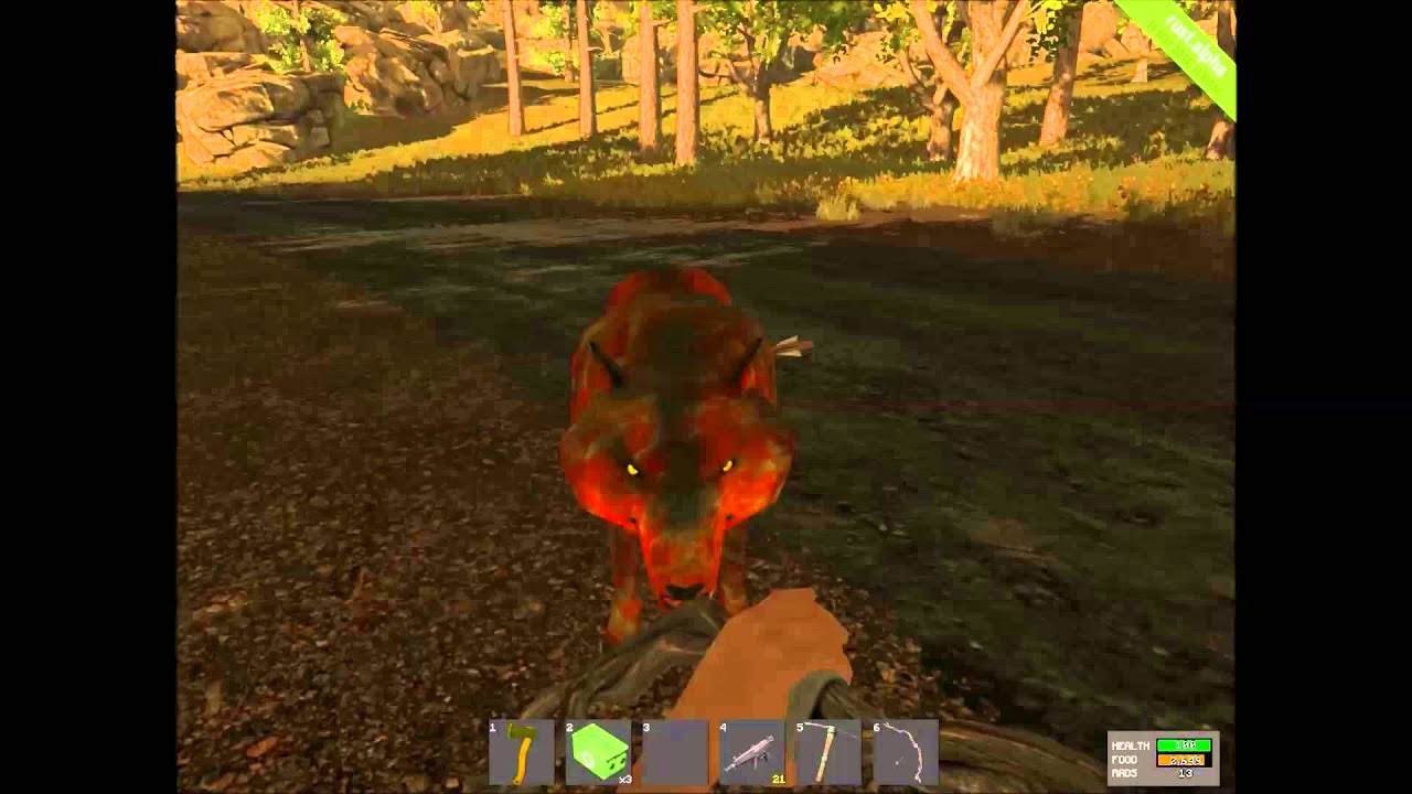 the flying glitched wolf - rust gameplay - YouTube